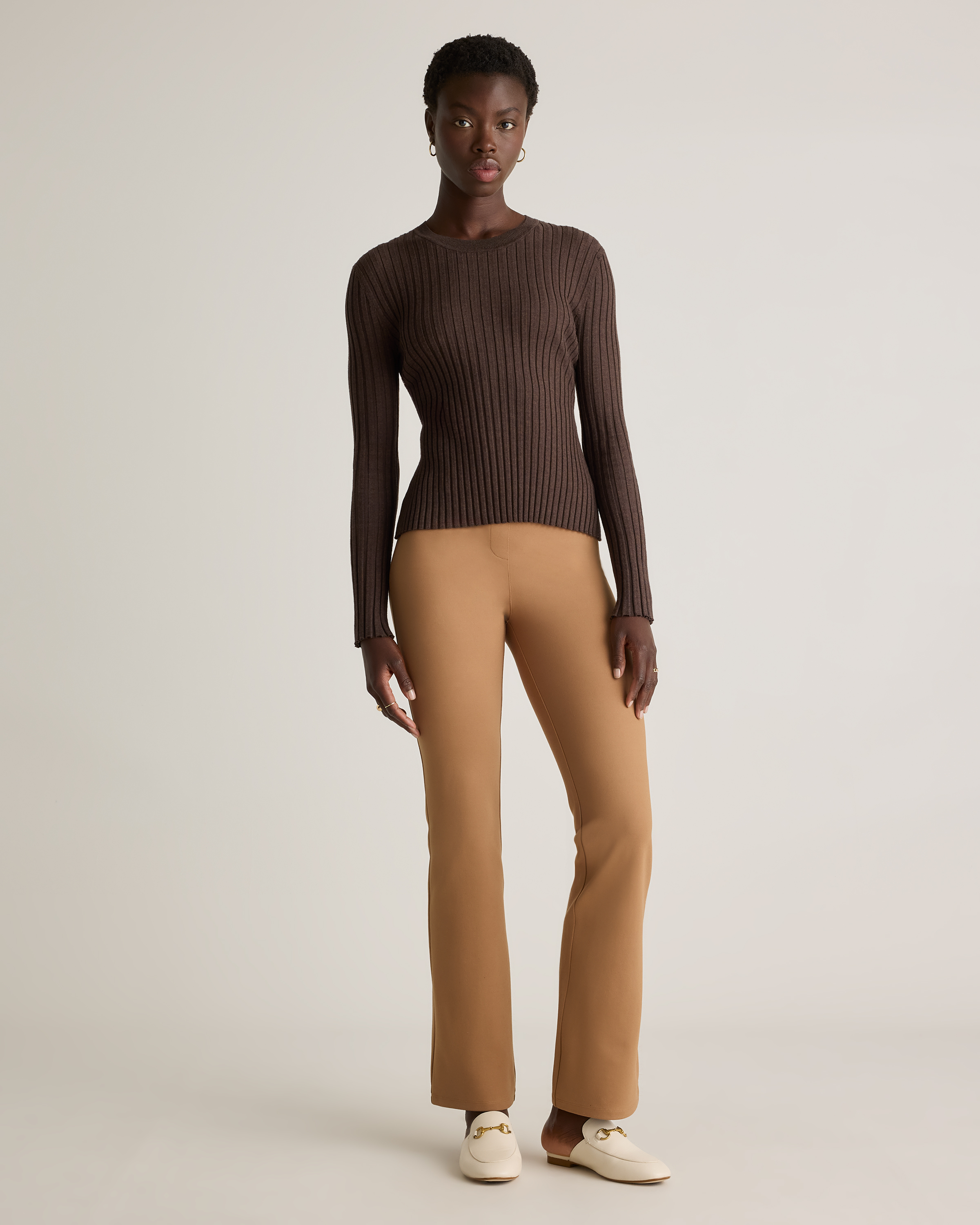 QUINCE Ultra-Stretch Ponte Bootcut Pants